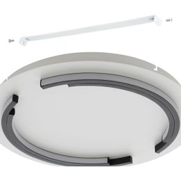 Eglo Deckenleuchte "ZAMPOTE", schwarz-wei&szlig; (wei&szlig;, schwarz), &Oslash; 42cm H: 5cm, 1 Stk., Leuchten, Deckenleuchte in wei&szlig; und schwarz aus Alu, Stahl - 25W - Warmwei&szlig;, Deckenleuchte