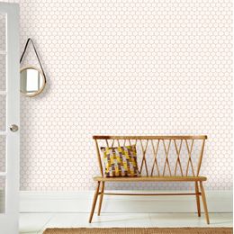 Vliestapete WOW "Hexagon", braun (hellbraun), B:0,52m L:10,05m, Vlies, Tapeten, VliesHexagon 1000x52cm