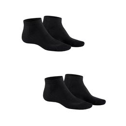Sneakersocken Hudson "Sneaker Only 2-Pack", Herren, Gr. 39-42, schwarz (schwarz 0005), Obermaterial: 75% Baumwolle CO. 23% Polyamid PA. 2% Elasthan EL., Socken Sneakersocken