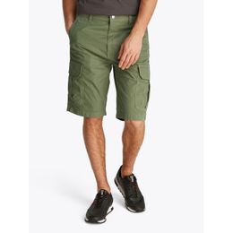 Cargoshorts Tommy Jeans "TJM OTIS TWILL REG CARGO SHORT", Herren, Gr. 31, N-Gr, gr&uuml;n (aruba gr&uuml;n), Twill, Obermaterial: 100% Baumwolle, Hosen
