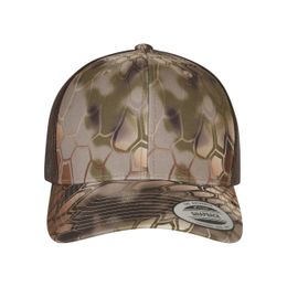 Flex Cap Flexfit "Flexfit Accessoires YP CLASSICS KRYPTEK RETRO TRUCKER CAP", Gr. onesize, highlander, 100% Polyester, unifarben, Caps