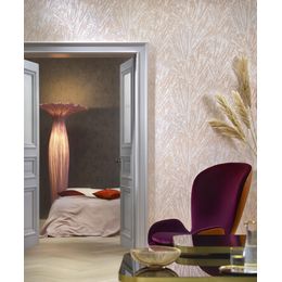 Vliestapete marburg "Palm", rot (lachs), B:0,7m L:10,05m, Vlies, Tapeten, Kunst moderne Tapete f&uuml;r Wohnzimmer Schlafzimmer K&uuml;che