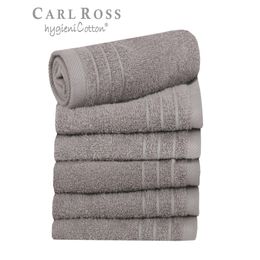Seiftuch Carl Ross "HygieniCotton", grau (platin), B:30cm L:30cm, Baumwolle, Waschlappen, mit 2 Aufh&auml;ngekordeln