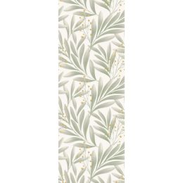 Vinyltapete queence "Selbstklebende Tapete 90x250cm mit herbstlichem Motiv", gr&uuml;n (wei&szlig;), B:0,9m L:2,5m, Tapeten