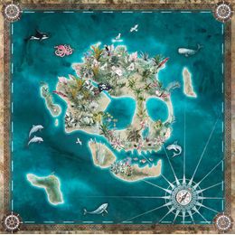 Vliestapete Komar "Digitaldruck Vlies - Skull Island - Gr&ouml;&szlig;e 250 x 250 cm", bunt, B:250m L:250m, Vlies, Tapeten, Kinderzimmer