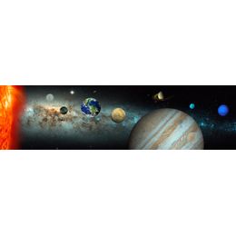 Fototapete papermoon "Solar System Panorama", bunt, B:3,5m L:1m, Vlies, Tapeten