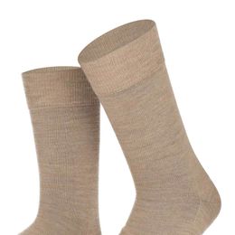 Socken Kunert "Socke Wool Care", Damen, Gr. 43-46, grau (beige, meliert 8320), Obermaterial: 98% Schurwolle WV. 2% Elasthan EL., Socken Socken