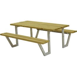 Garten-Essgruppe Plus "&raquo;Wega&laquo; Kombim&ouml;bel", beige (natur), B:161cm H:73cm T:177cm, FSC-zertifizierter Holzwerkstoff, Stahl, Sitzm&ouml;bel-Sets, 177x161x73/45 cm