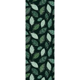 Vinyltapete queence "Bunte Bl&auml;tter", schwarz, B:0,9m L:2,5m, Vinyl, Tapeten, 90x250cm, selbstklebend, kinderleichte Anbringung,, Sticker
