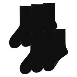 Socken Hudson "Socke Simply&sup3; 6-Pack", Damen, Gr. 35-38, schwarz (schwarz 0005), Obermaterial: 80% Baumwolle CO. 18% Polyamid PA. 2% Elasthan EL., Socken Socken