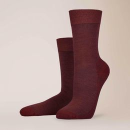 Socken Kunert "Socke Warm Up", Damen, Gr. 39-42, rot (bordeaux 6820), Obermaterial: 40% Wolle WO. 40% Polyacryl PAN. 18% Polyamid PA. 2% Elasthan EL., Socken Socken