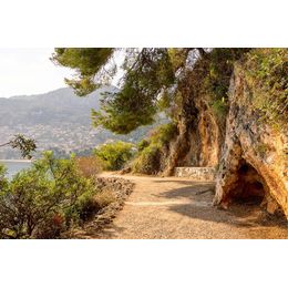 Fototapete papermoon "Weg Cap Cap Martin", bunt, B:2,5m L:1,86m, Vlies, Tapeten