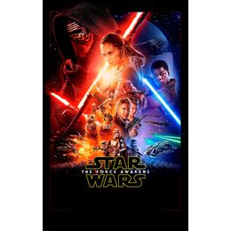 Vliestapete Komar "Digitaldruck Vlies - Star Wars EP7 Official Movie Poster", bunt, B:120m L:200m, Vlies, Tapeten, Kinderzimmer