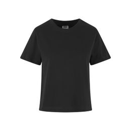 T-Shirt Urban Classics "Urban Classics Ladies Organic Boxy Tee", Damen, Gr. L, schwarz, 100% Baumwolle, unifarben, normal, Rundhals, Shirts T-Shirt