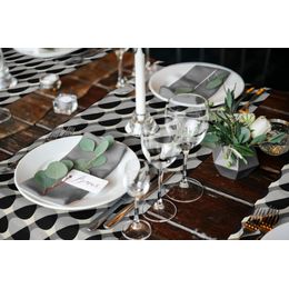 Platzset Adam "Tischset Circles" Gr. 1, grau (dunkelgrau), 9 Stk., Baumwolle, rechteckig, Obermaterial: 100% Baumwolle, Platzsets, Made in Germany, f&uuml;r 4 Personen