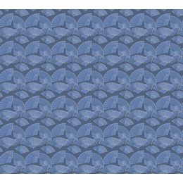 Vliestapete ARCHITECTS PAPER "Fan", blau (blau wei&szlig; metallic), B:0,53m L:10,05m, Vinyl, Vlies, Tapeten, Geometrische Tapete Designer Metallic Tapeten Wohnzimmer Schlafzimmer
