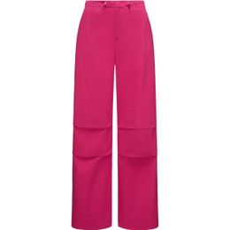 Stoffhose Ragwear "Paragata", Damen, Gr. 24, Normalgr&ouml;&szlig;en, pink (magenta), Material: 100% Baumwolle, weit lang, Hosen Stoffhose, Stylische Parachute-Hose mit Kordelz&uuml;gen