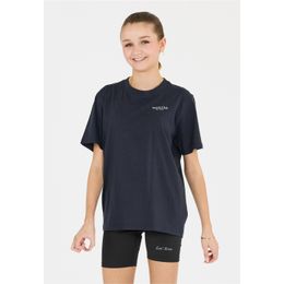 Funktionsshirt LES'ARCS "Kacheda", Jungen, Gr. 152, grau (dunkelgrau), 60% Baumwolle, 40% Polyester, bedruckt, normal, Rundhals, Shirts Funktionsshirt, im angesagten Oversized-Schnitt