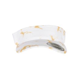 Visor Flexfit "Flexfit Accessoires Batik Dye Curved Visor Cap", Herren, Gr. onesize, orange, wei&szlig;, 100% Polyester, Caps Visor