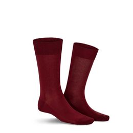 Socken Kunert "Socke Clark", Damen, Gr. 39-42, lila (merlot 8420), Obermaterial: 98% Baumwolle CO. 2% Elasthan EL., Socken Socken