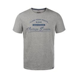 T-Shirt Blend "T-Shirt BHPillo", Damen, Gr. M, grau (stone mix), Obermaterial: 100% Baumwolle CO., Shirts T-Shirt