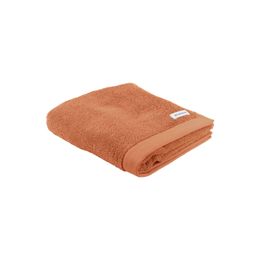 Handtuch Tom Tailor "Handtuch Color Bath Towel 1er Pack" Gr. M, orange (koralle), B:50cm, Obermaterial: 100% Baumwolle CO., Handt&uuml;cher