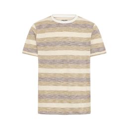 Rundhalsshirt Blend "Rundhalsshirt BHJelani", Herren, Gr. S, beige (bleached sand), Obermaterial: 100% Baumwolle CO., Shirts Rundhalsshirt