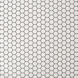 Vliestapete Contour "Hexagon Gitter", wei&szlig;, B:0,52m L:10m, Vlies, Tapeten, FSC zertifiziert, mit lebhaftem Druck, 10 Meter L&auml;nge