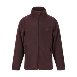 Fleecejacke ZIGZAG "Zap", Kinder, Gr. 104, braun (dunkelbraun), 100% Polyester, unifarben, normal, ohne Ausschnitt, Jacken Fleecejacke, aus kuscheligem Funktionsmaterial