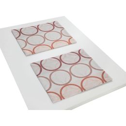 Platzset WIRTH "ZIRBELLO" Gr. 1, orange (terrakotta), B:40cm L:35cm, Obermaterial: 85% Polyester, 15% Baumwolle, Platzsets