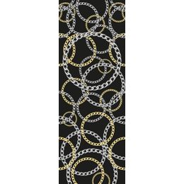 Vinyltapete queence "Fashion Chains", grau, B:0,9m L:2,5m, Vinyl, Tapeten, 90x250cm, selbstklebend, kinderleichte Anbringung,, Sticker