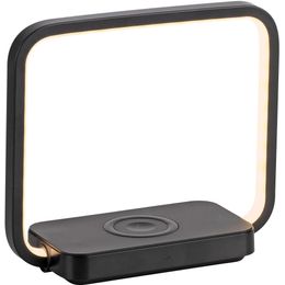 JUST LIGHT Tischleuchte "OMARI", schwarz, 1, &Oslash; 0cm H: 17,5cm, 1 Stk., Leuchten, LED, dimmbar &uuml;ber Touchdimmer, Tischleuchte