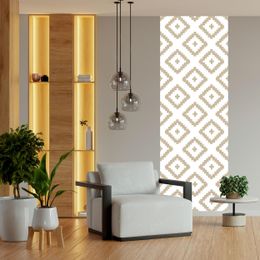 Vinyltapete queence "Muster-Beige", bunt, B:0,9m L:2,5m, Vinyl, Tapeten, 90x250cm, selbstklebend, kinderleichte Anbringung,, Sticker