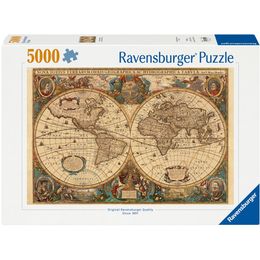Puzzle Ravensburger "Historische Weltkarte, Henricus Hondius 1630", bunt, Puzzles, KinderB:153cm H:101cm, Pappe, Motiv, Made in Germany, B:153cm H:101cm