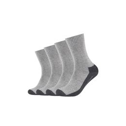 Sportsocken Camano "Sportsocken 4er Pack", Herren, Gr. 35-38, grau, 53% Baumwolle, 25% Polyester, 20% Polyamid, 2% Elasthan, Colorblocking, Socken Sportsocken