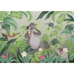 Vliestapete Komar "Digitaldruck Vlies - Welcome to the Jungle - Gr&ouml;&szlig;e 400 x 280 cm", gr&uuml;n (gr&uuml;n, gelb), B:400m L:280m, Vlies, Tapeten, Kinderzimmer