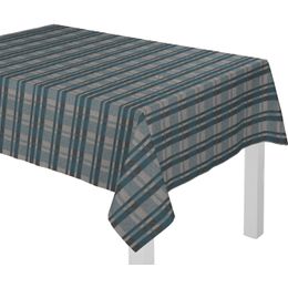 Tischdecke WIRTH "LAUFENBERG" Gr. 4, blau (petrol), B:130cm L:190cm, Baumwolle, Polyester, Tischdecken, Tischdecke