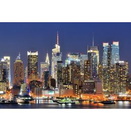 Fototapete papermoon "Manhattan Skyline", bunt, B:2,5m L:1,86m, Vlies, Tapeten