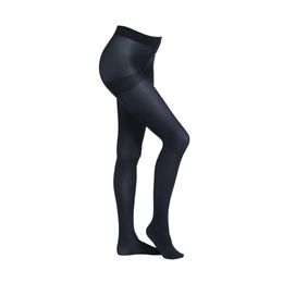 Feinstrumpfhose Camano "Strumpfhose 60 DEN Halb Blickdicht Ringelfrei Warm Premium", Damen, Gr. 38/40, blau (navy), 94% Polyamid, 6% Elasthan, Strumpfhosen Feinstrumpfhose