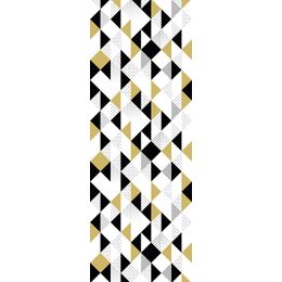 Vinyltapete queence "Omara", gold, B:0,9m L:2,5m, Vinyl, Tapeten, 90x250cm, selbstklebend, kinderleichte Anbringung,, Sticker