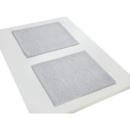 Platzset WIRTH "Torbole" Gr. 1, grau, B:40cm L:35cm, Obermaterial: 90% Polyester, 10% Baumwolle, Platzsets
