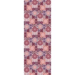 Vinyltapete queence "Mosaik Muster", rosa, B:0,9m L:2,5m, Vinyl, Tapeten, 90x250cm, selbstklebend, kinderleichte Anbringung,, Sticker