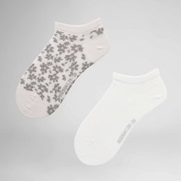 Sneakersocken Hudson "Sneaker Daisy 2-Pack", Herren, Gr. 35-38, wei&szlig; (wei&szlig; 0008), Obermaterial: 70% Baumwolle CO. 28% Polyamid PA. 2% Elasthan EL., Socken Sneakersocken