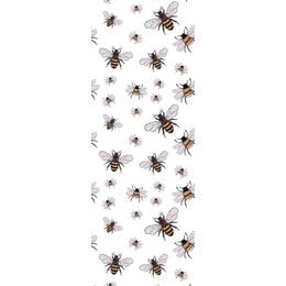 Vinyltapete queence "Bienen wei&szlig;", wei&szlig;, B:0,9m L:2,5m, Vinyl, Tapeten, 90x250cm, selbstklebend, kinderleichte Anbringung,, Sticker