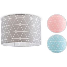 Paco Home Deckenleuchte "Stella 401", wei&szlig;, 1, &Oslash; 45,5cm H: 29,5cm, Leuchten, Deckenlampe Wohnzimmer Schlafzimmer H&auml;ngelampe Skandi Rauten E27, Kinderlampe