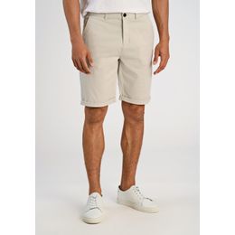 Chinoshorts LINDBERGH "Chino-Shorts Relaxed Fit", Herren, Gr. L, beige (ecru), Obermaterial: 98% Baumwolle, 2% Elasthan, unifarben, relaxed fit, Hosen Chinoshorts