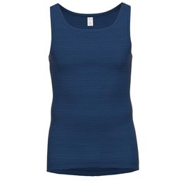 Unterhemd Ammann "Unterhemd Day Classic / Jeans Feinripp", Herren, Gr. 5, N-Gr, blau (dunkelblau), Obermaterial: 75% Baumwolle CO. 25% Polyester PES., Unterhemden Unterhemd