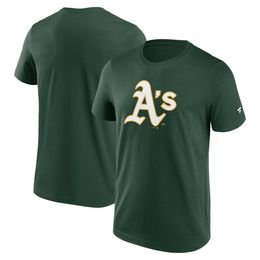 T-Shirt Fanatics "Fanatics Shirt Oakland Athletics Primary Logo", Damen, Gr. M, gr&uuml;n, 100% Baumwolle, Shirts T-Shirt