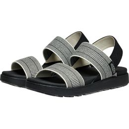 Sandale Keen "ELLE BACKSTRAP", Damen, Gr. 38, schwarz-wei&szlig; (schwarz, star wei&szlig;), Synthetik, Schuhe Sandale