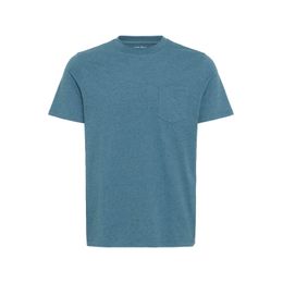 Rundhalsshirt Blend "Rundhalsshirt BHJEVAN", Herren, Gr. L, blau (blau ashes), Obermaterial: 60% Baumwolle CO. 40% Polyester PES., Shirts Rundhalsshirt